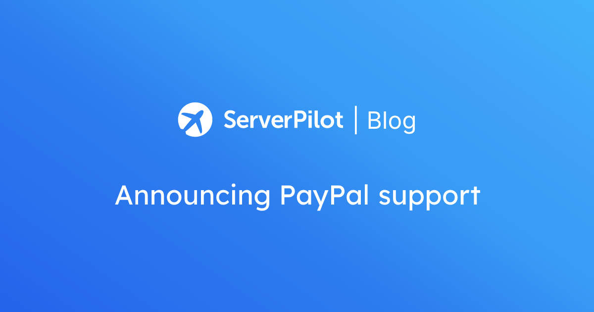Announcing PayPal support