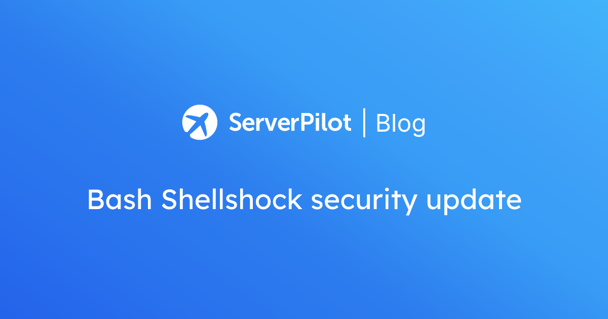 Bash Shellshock security update